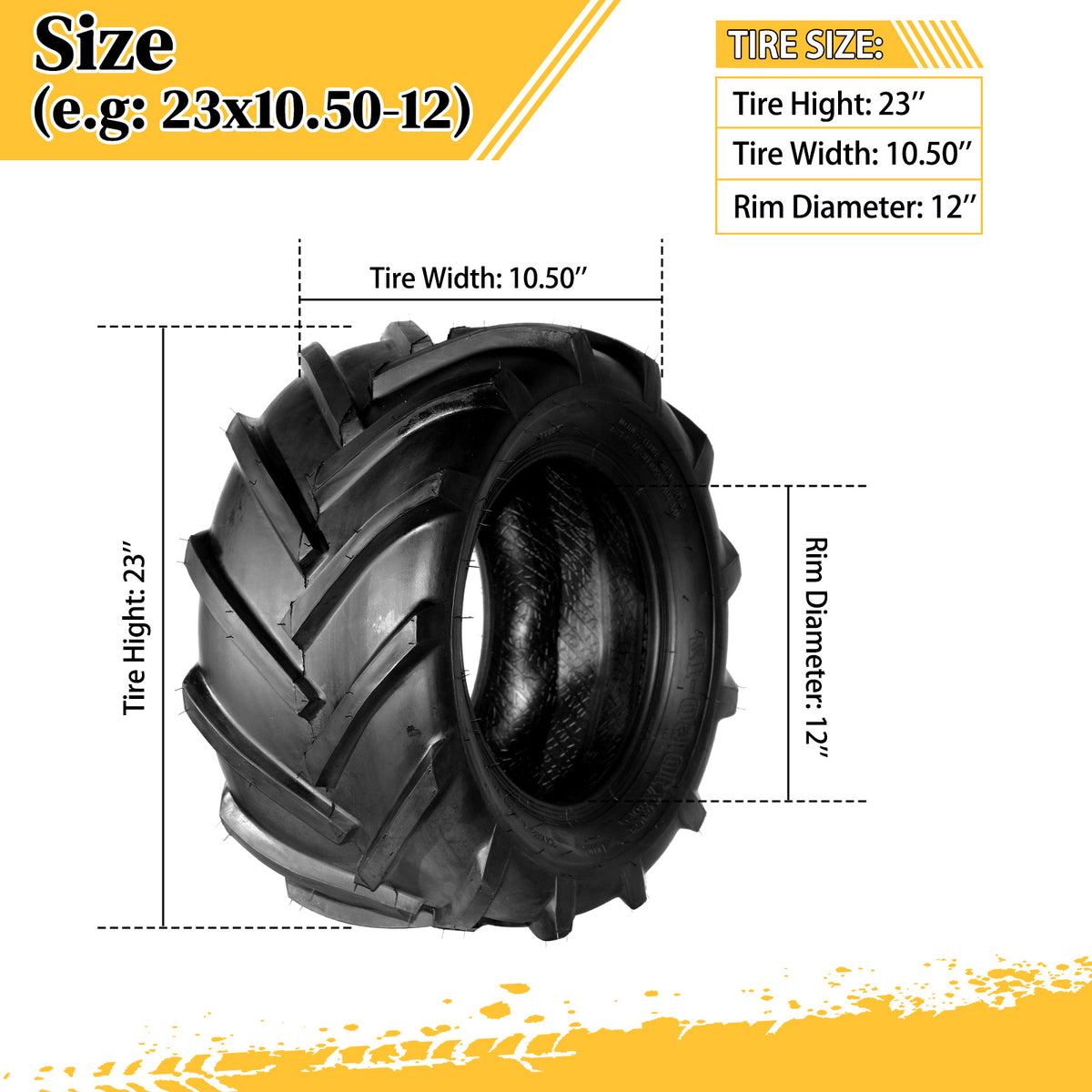 TUFFIOM Tubeless 2PR/4PR/6PR Lawn Mower Tires Set of 2 QM328-1 – Tuffiom