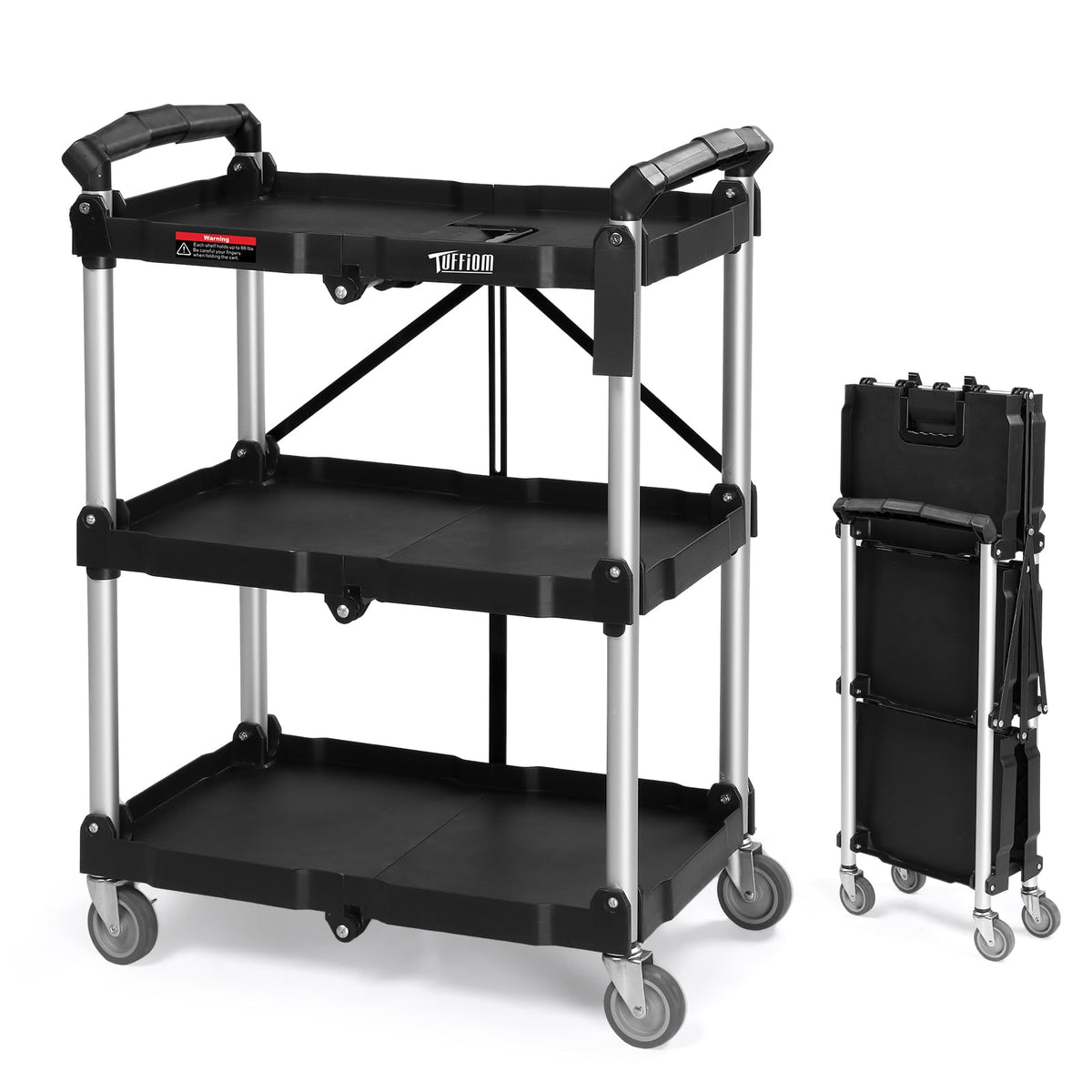 TUFFIOM Folding Heavy Duty Utility Service Cart – Tuffiom