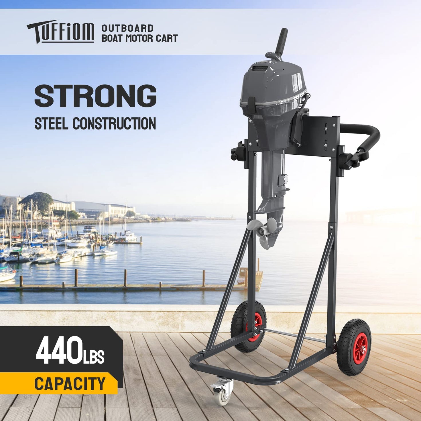 TUFFIOM 440lbs Boat Motor Engine Carrier Dolly Cart With Wheels – Tuffiom